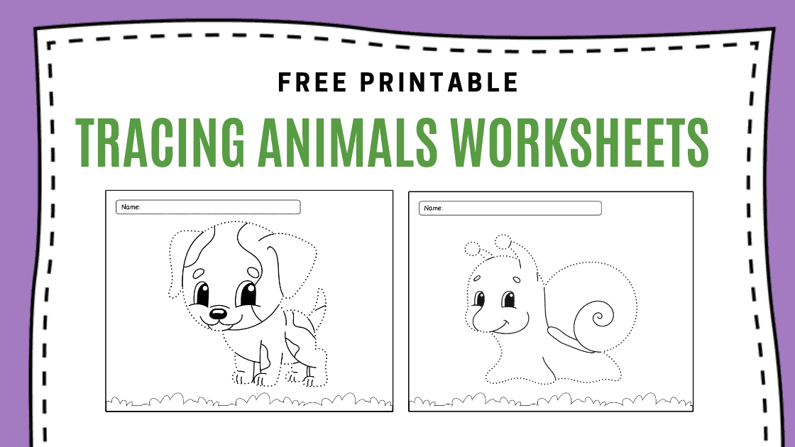 Animal Coloring and Tracing Worksheets - Tribobot x Mom Nessly