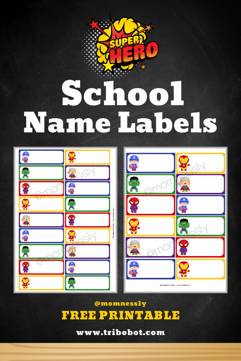 School Name Labels - Tribobot x Mom Nessly