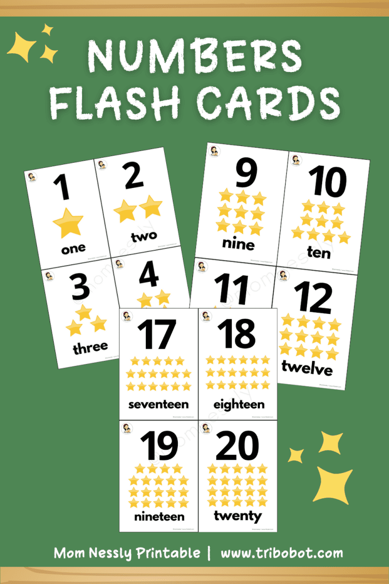 Numbers Flash Cards - Tribobot x Mom Nessly