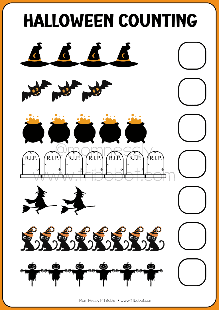 Halloween Activity Pages - Tribobot x Mom Nessly