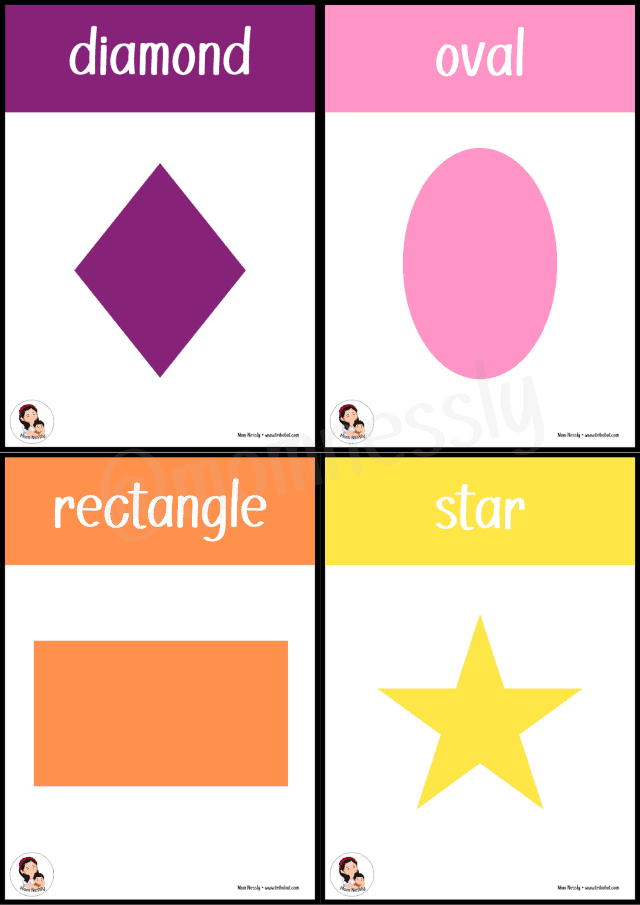 Free Shapes Flash Cards - Tribobot x Mom Nessly