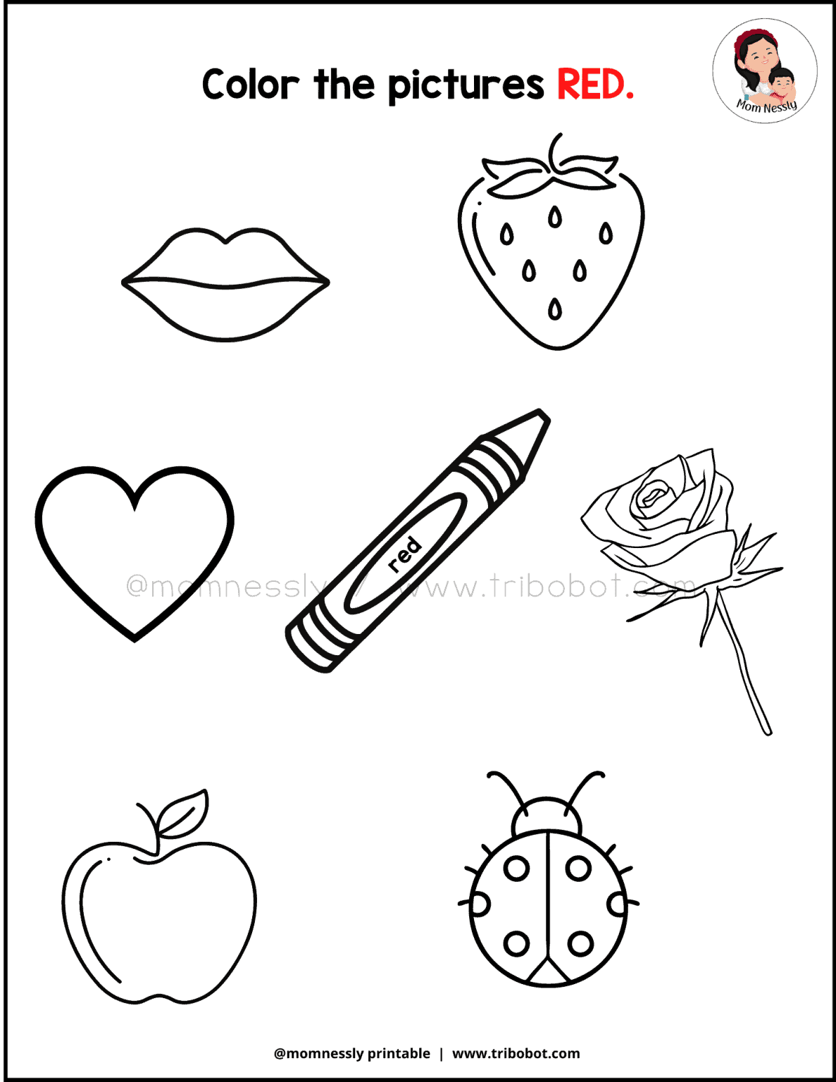 Primary Colors Worksheets - Tribobot x Mom Nessly