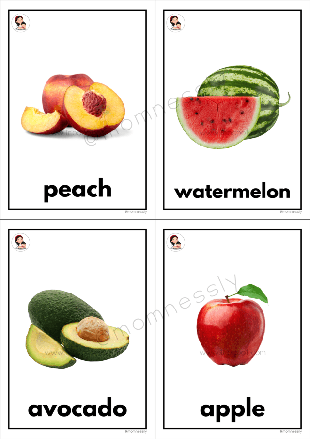 Real Fruits Flash Cards - Tribobot x Mom Nessly