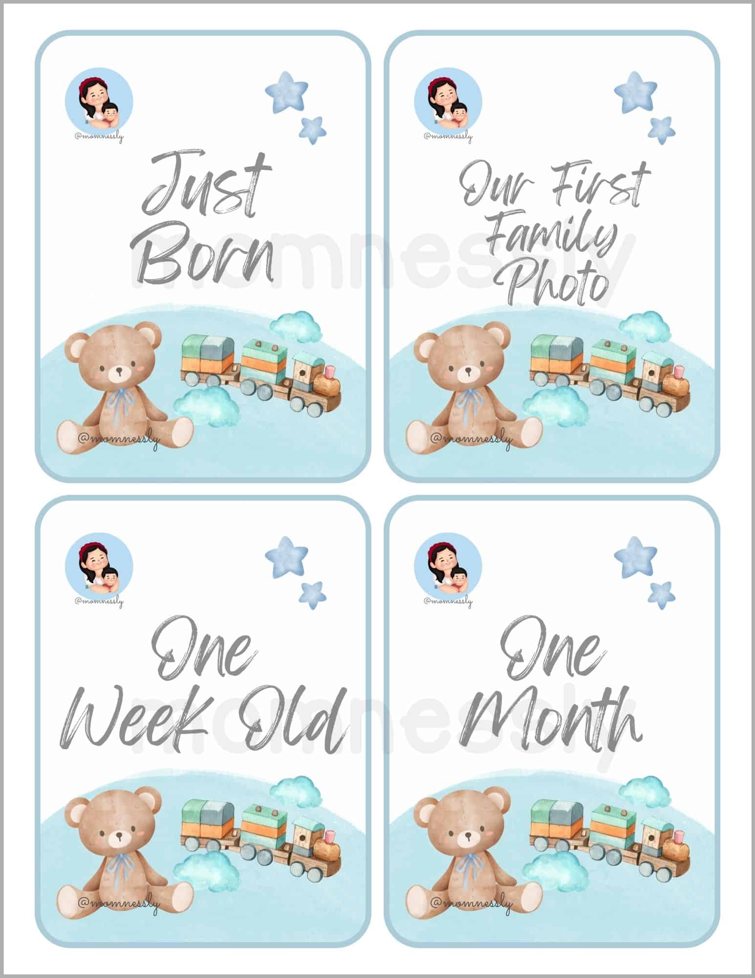Free Baby Milestone Cards - Tribobot x Mom Nessly