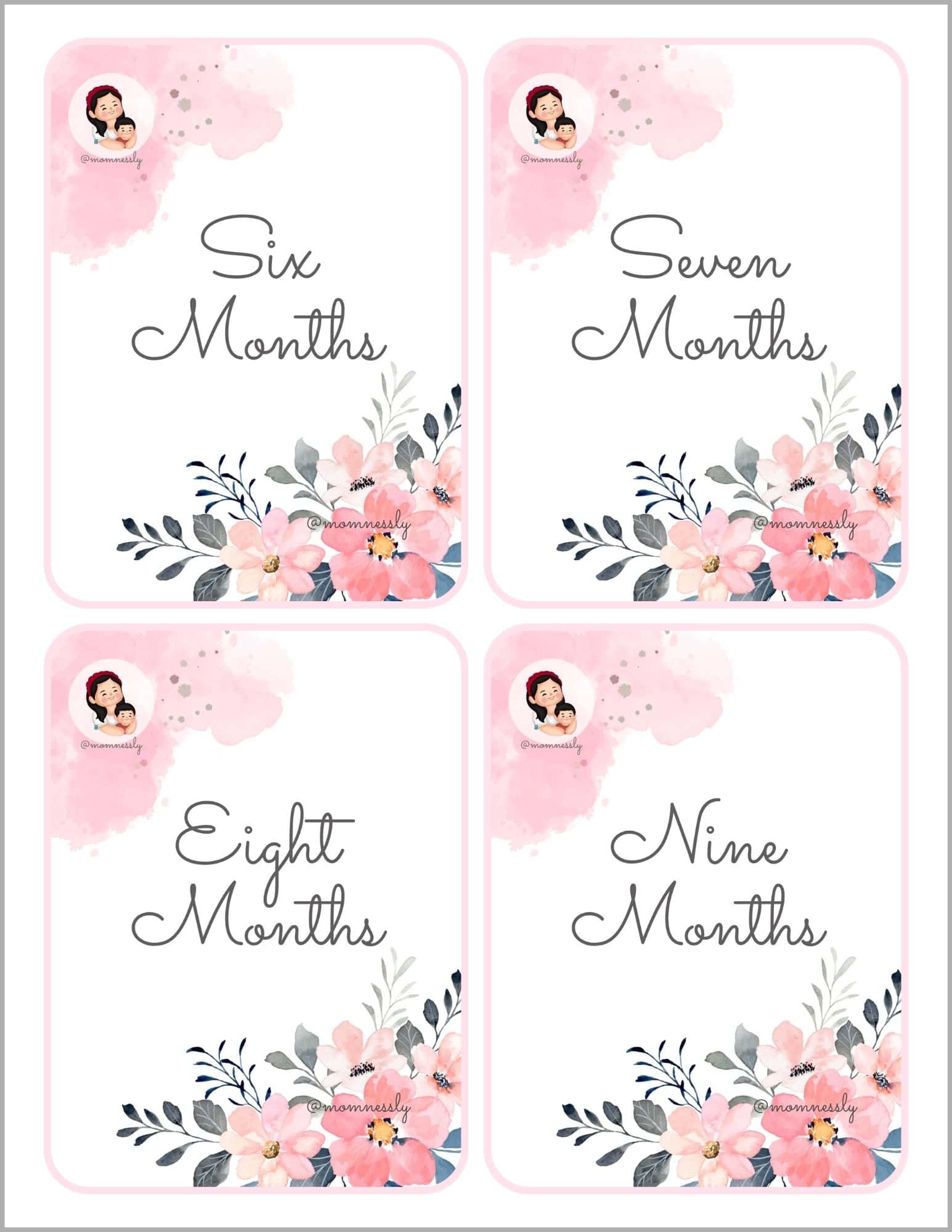 Free Baby Milestone Cards - Tribobot x Mom Nessly