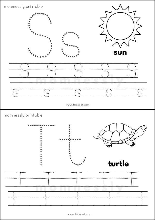 A-Z Tracing Worksheets - Tribobot x Mom Nessly