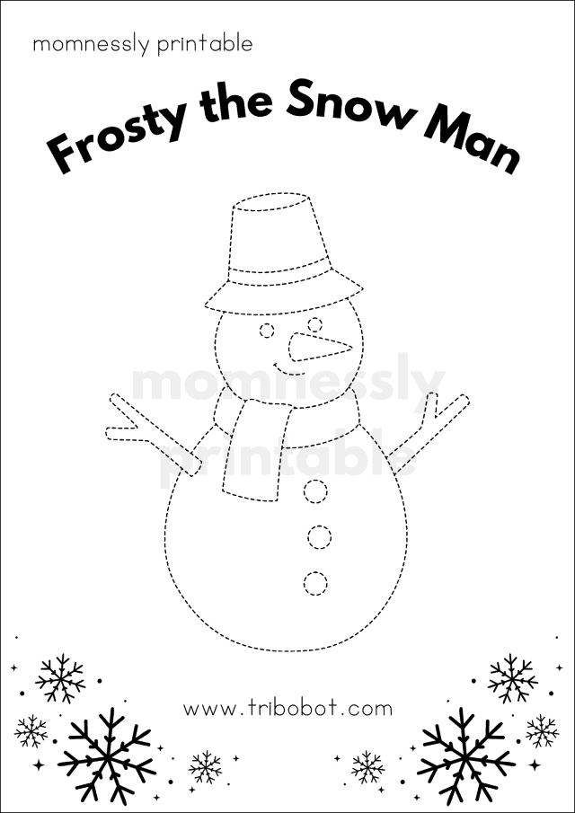 Christmas Tracing Worksheets - Tribobot x Mom Nessly
