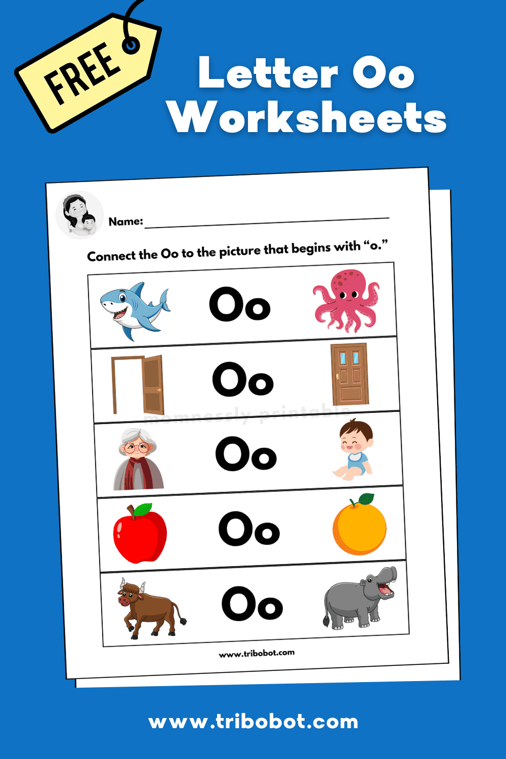 Letter O Worksheets - Tribobot x Mom Nessly