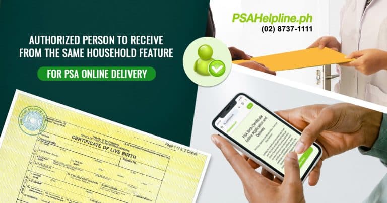 PSA Online Delivery with Same-Household Representative Option ...