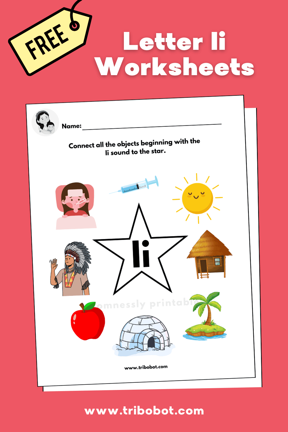 Letter I Worksheets - Tribobot x Mom Nessly