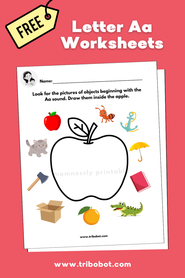 Letter A Worksheets - Tribobot x Mom Nessly